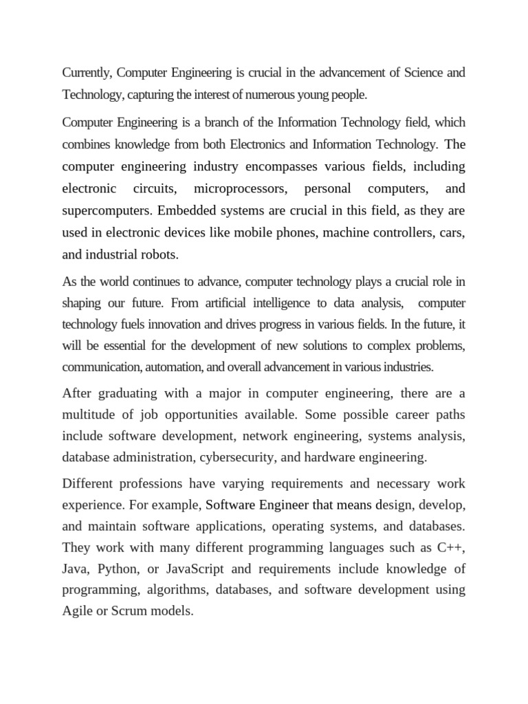 Bài T.A (CN) Jobs of Computer Engineers Nhóm 8 | PDF