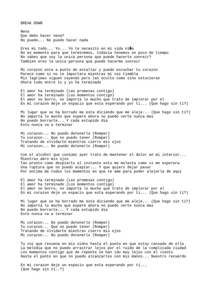 Break Down (BEAST) | PDF