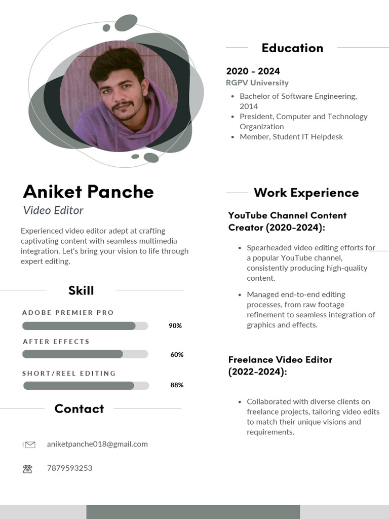 VIDEO EDITOR RESUME | PDF