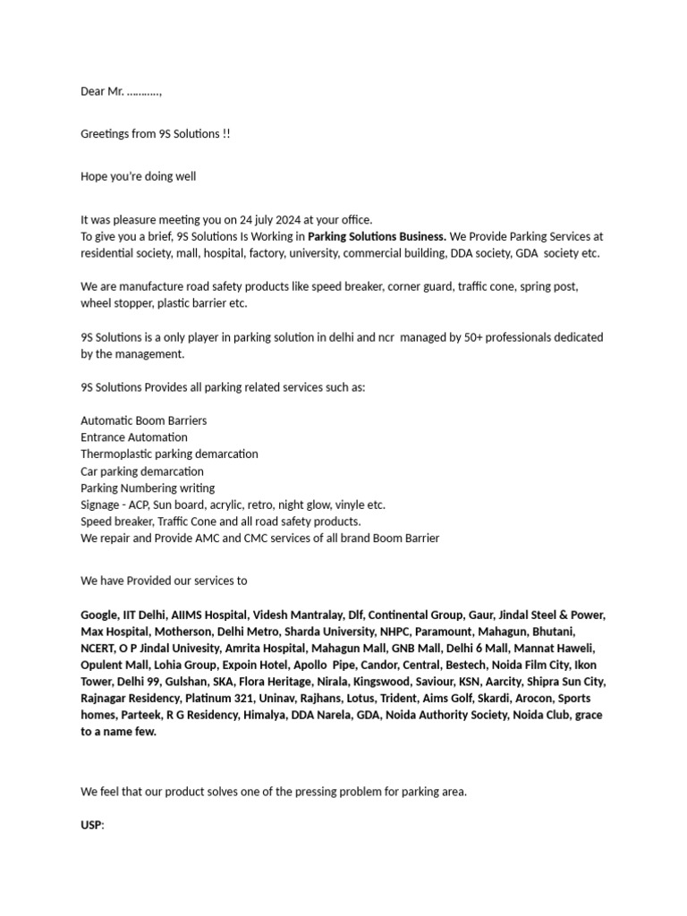 9S Mail Format | PDF