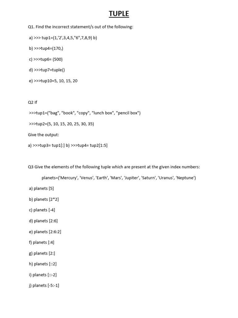Tuple HW | PDF | Planets | Planets In Astrology