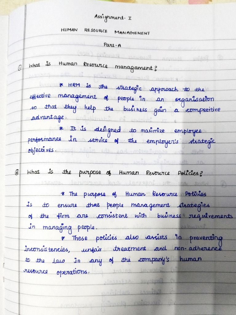 HRM Assignment 1 | PDF