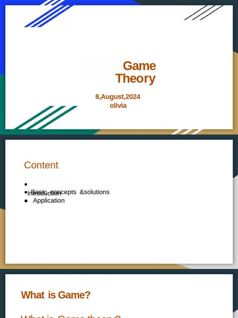 Game Theory (Complete) | PDF