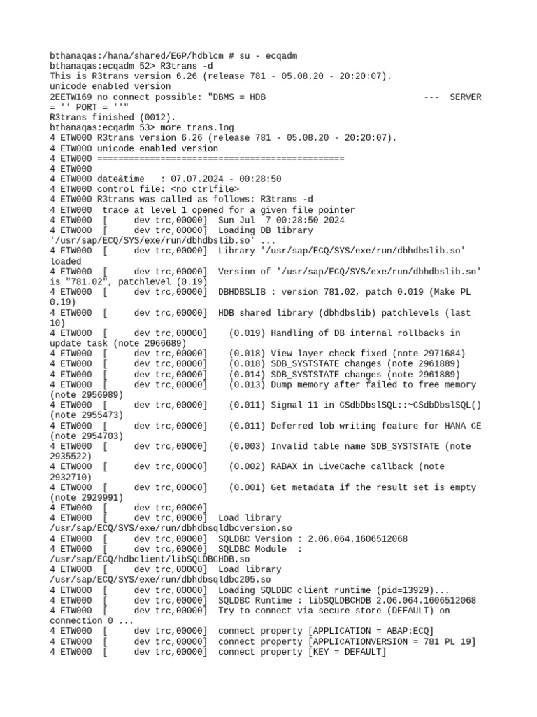 Error - No Connection Data Found For Key (DEFAULT) in HANA Secure Store ...