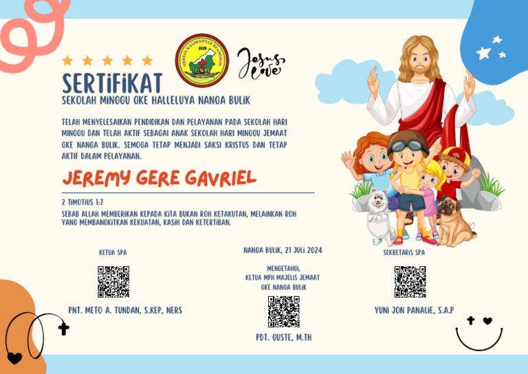sertifikat SHM GKE Halleluya 2024 (1) | PDF