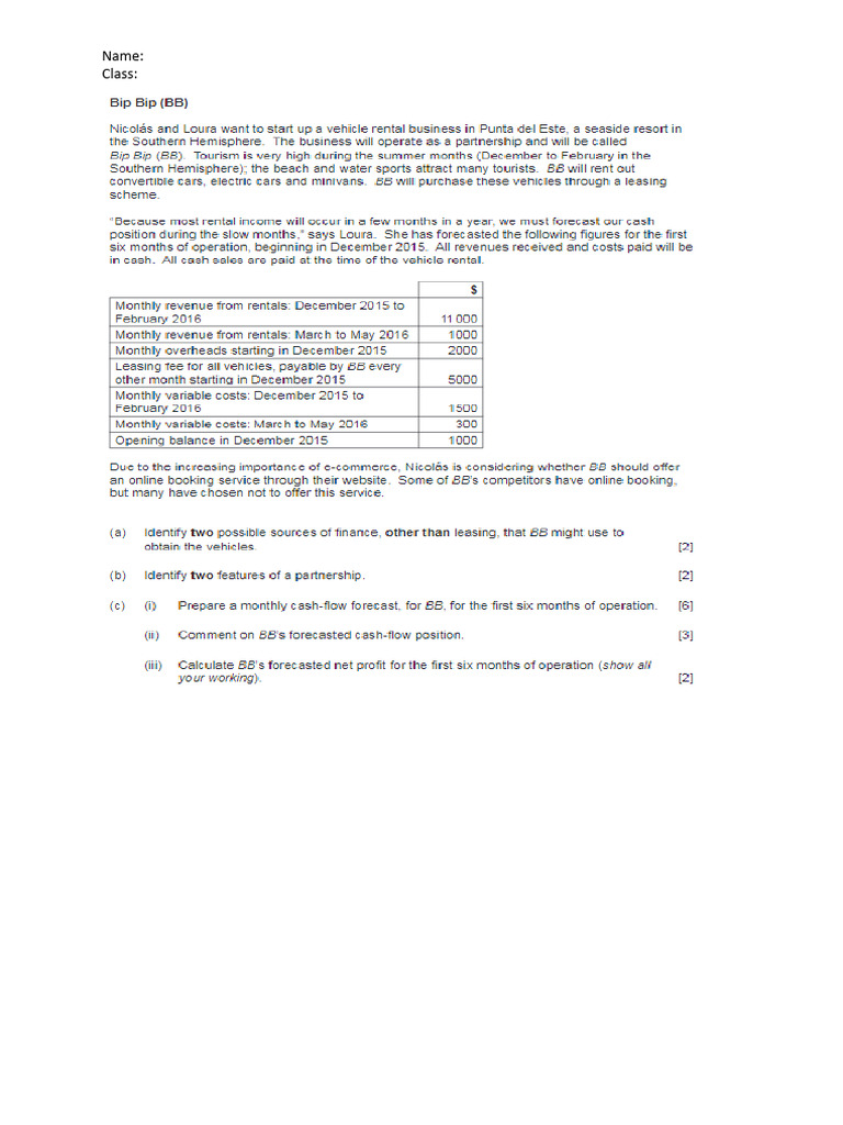 Cash Flow Question | PDF