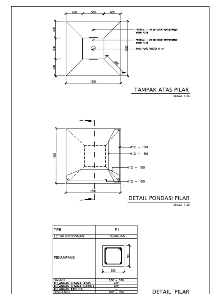 Spesifikasi Teknis Pilar Batas | PDF