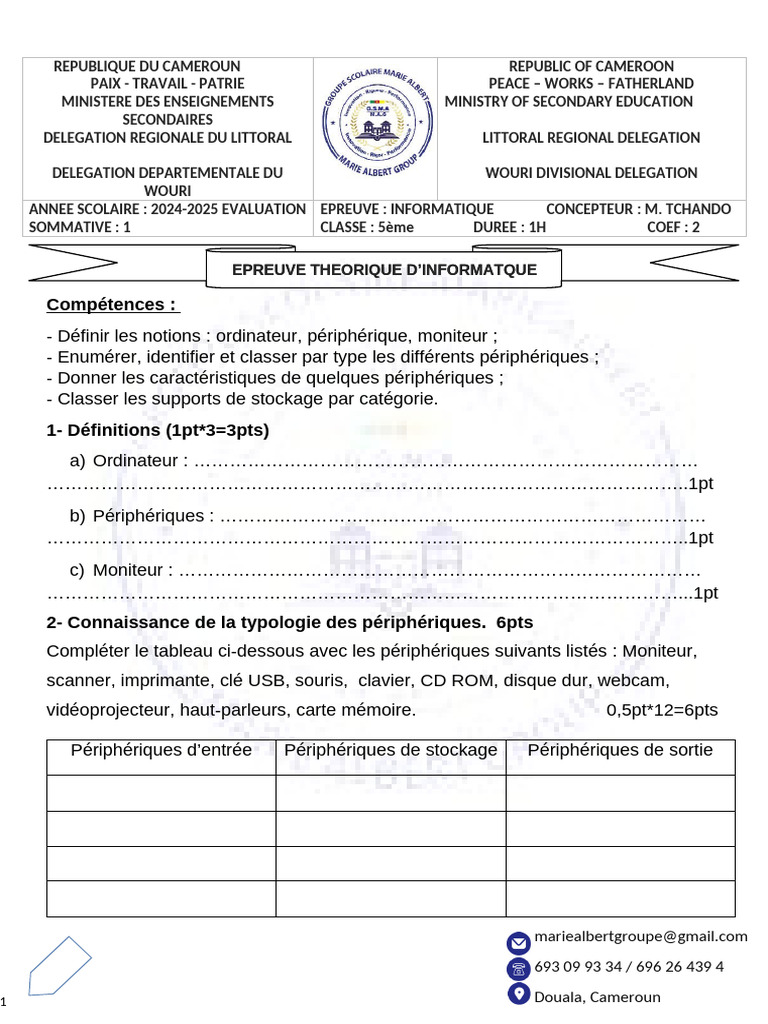 INFOS 5ème SEQ1 | PDF