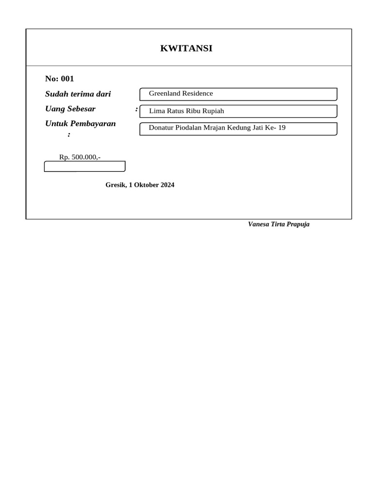 Kwitansi | PDF