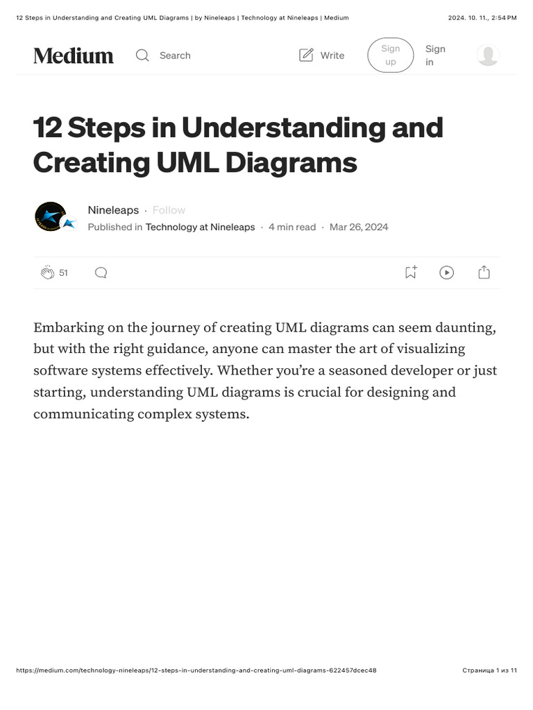 12 Steps in Understanding and Creating UML Diagrams - by Nineleaps - Technology at Nineleaps ...