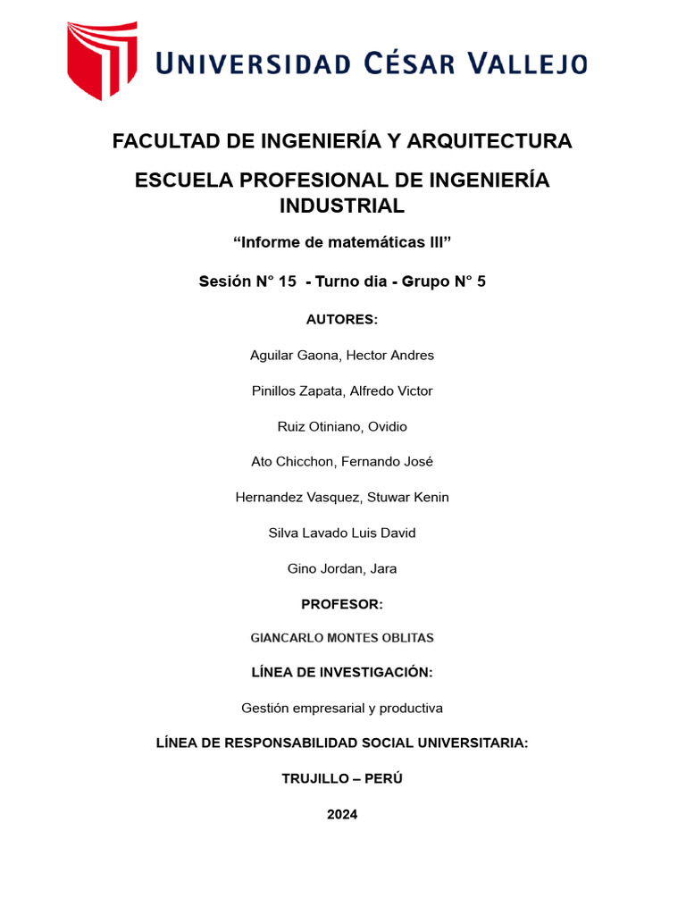 INFORME DE MATEMATICAS III | PDF