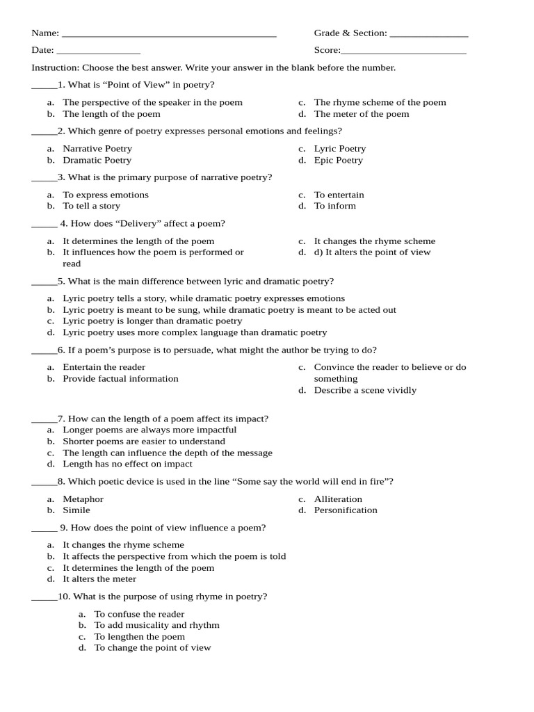 Summative Test Week 5 and 6 | PDF