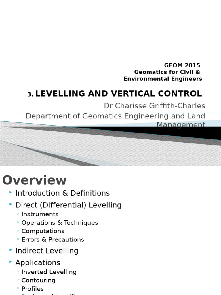 GEOM 2015 Lecture 3 Levelling 2022 | PDF