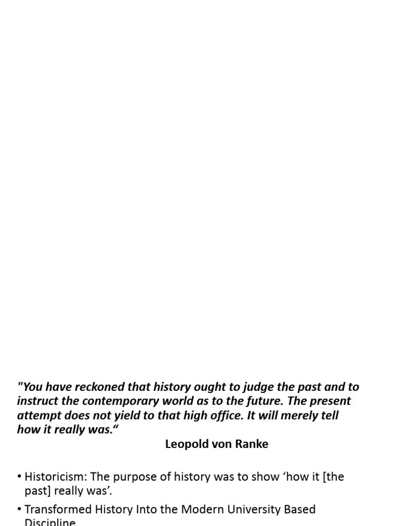 Ranke, Comte and Marx | PDF