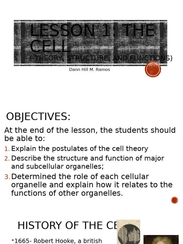 Lesson 1- The Cell | PDF