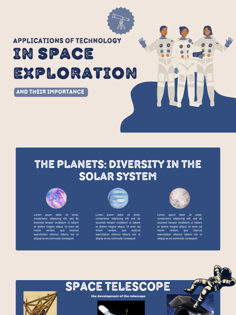 Applications of technology in Space Exploration | PDF
