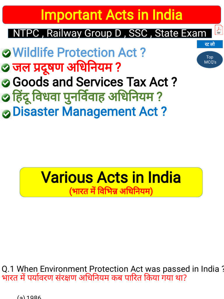 Acts in India | PDF