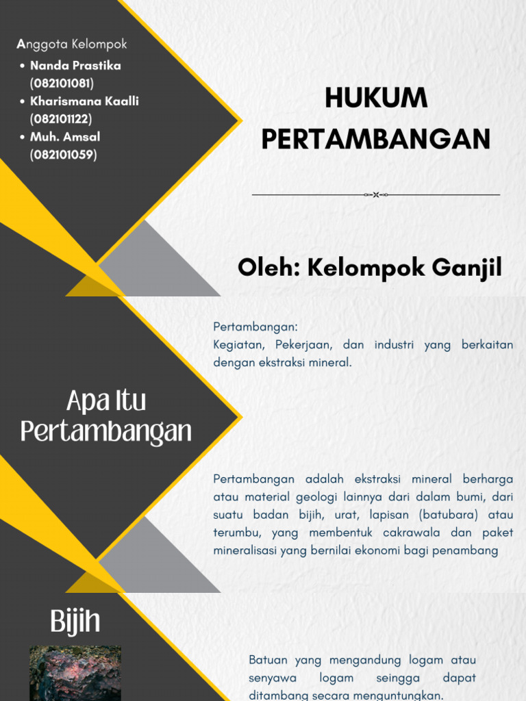 PPT H. Pertambangan (Ganjil) | PDF