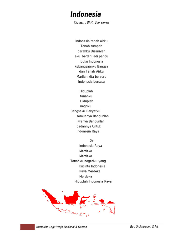 Kumpulan Lagu Wajib Dan Daerah | PDF