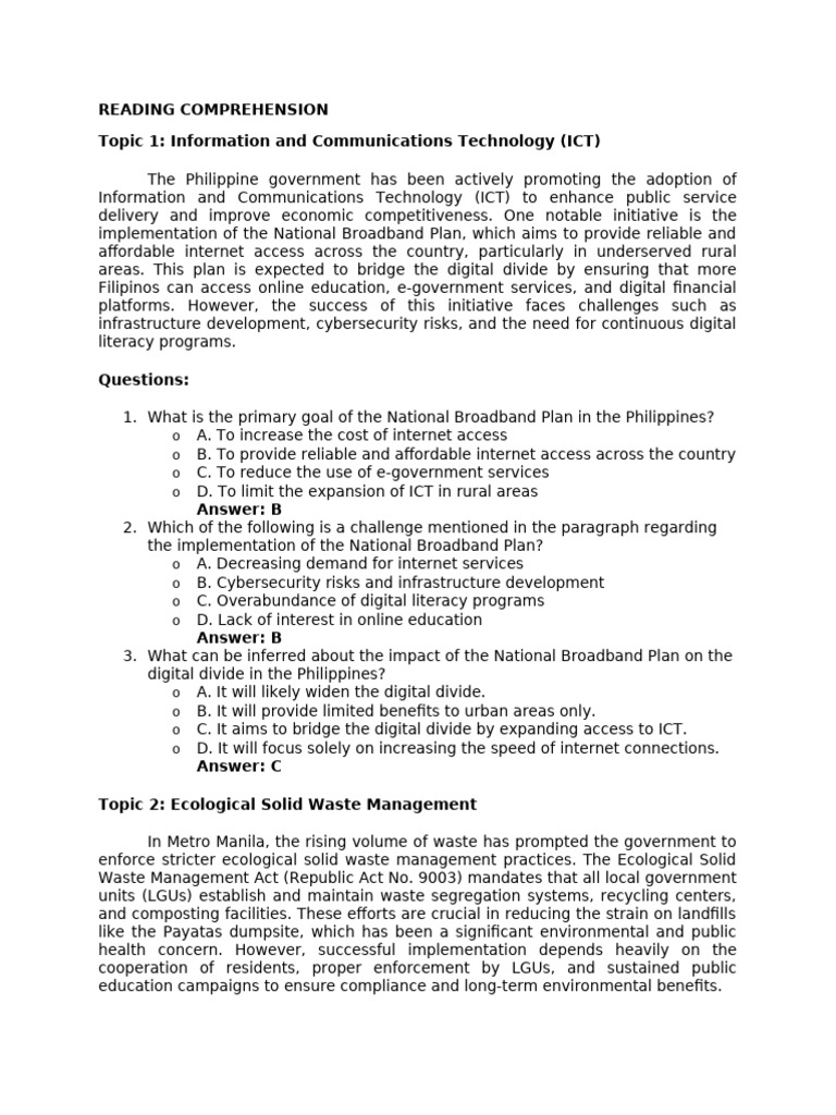 NCAE Reviewer 5 | PDF