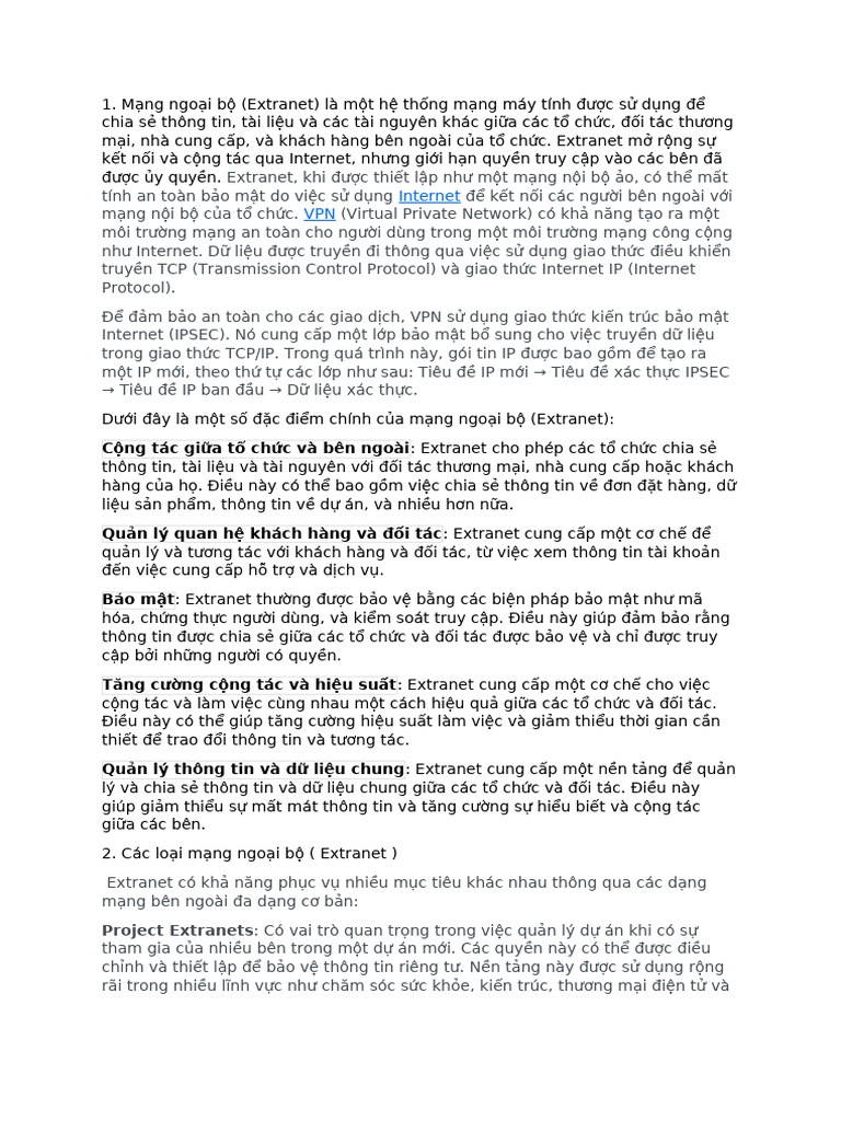 Internet VPN: C NG Tác Gi A T CH C Và Bên Ngoài | PDF
