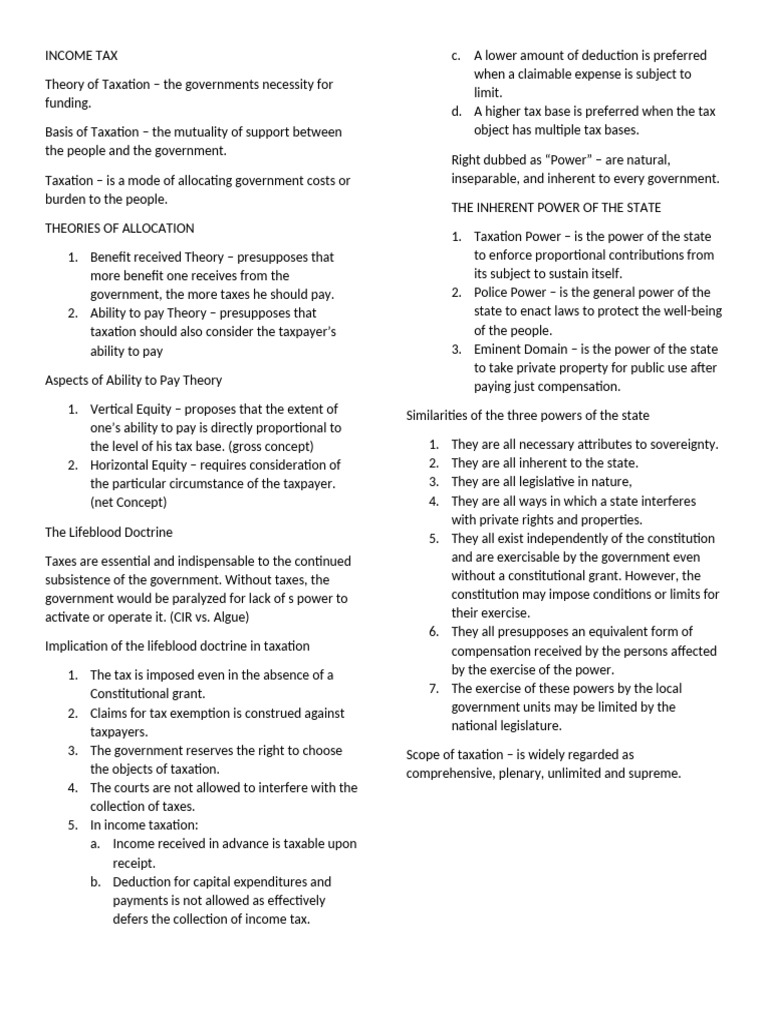 Income Tax Pdf Taxes Finance Money Management