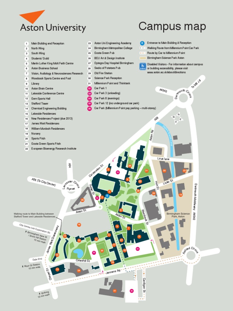 Aston University Campus Map - November 2011 | PDF