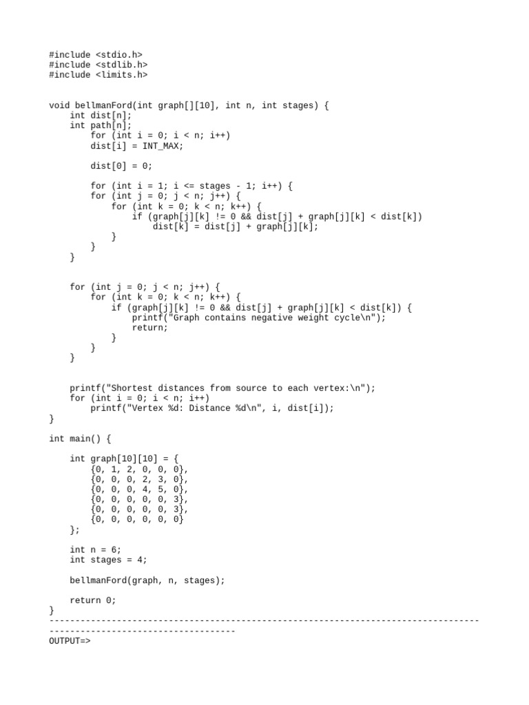 Bellman Ford | PDF