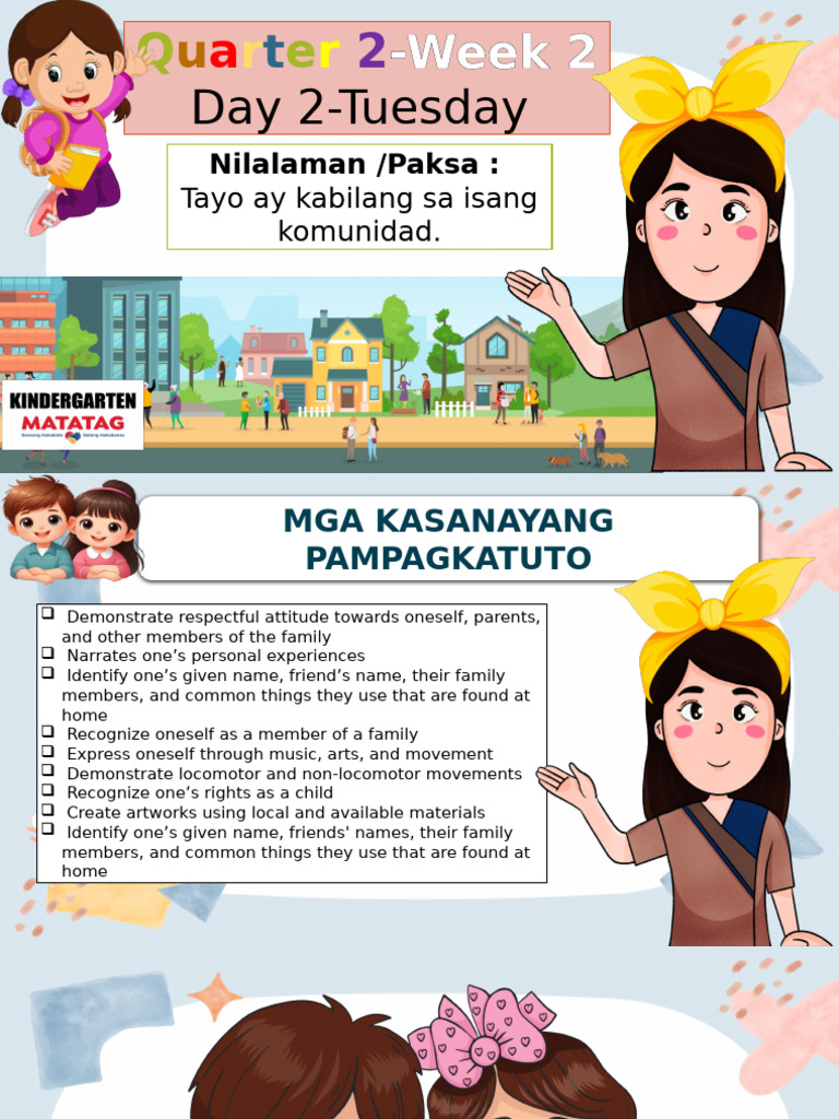 Day 2 - Kinder PPT Q2 Week 1 MATATAG | PDF