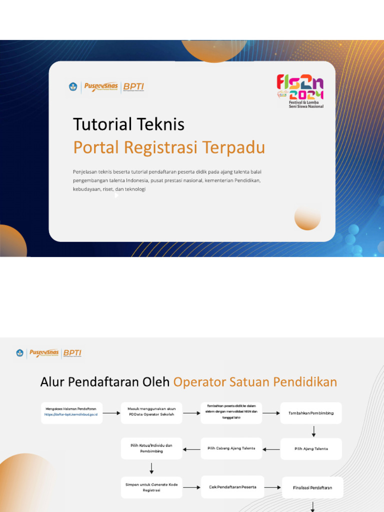 Tutorial Teknis REGESTRASI FL2SN | PDF