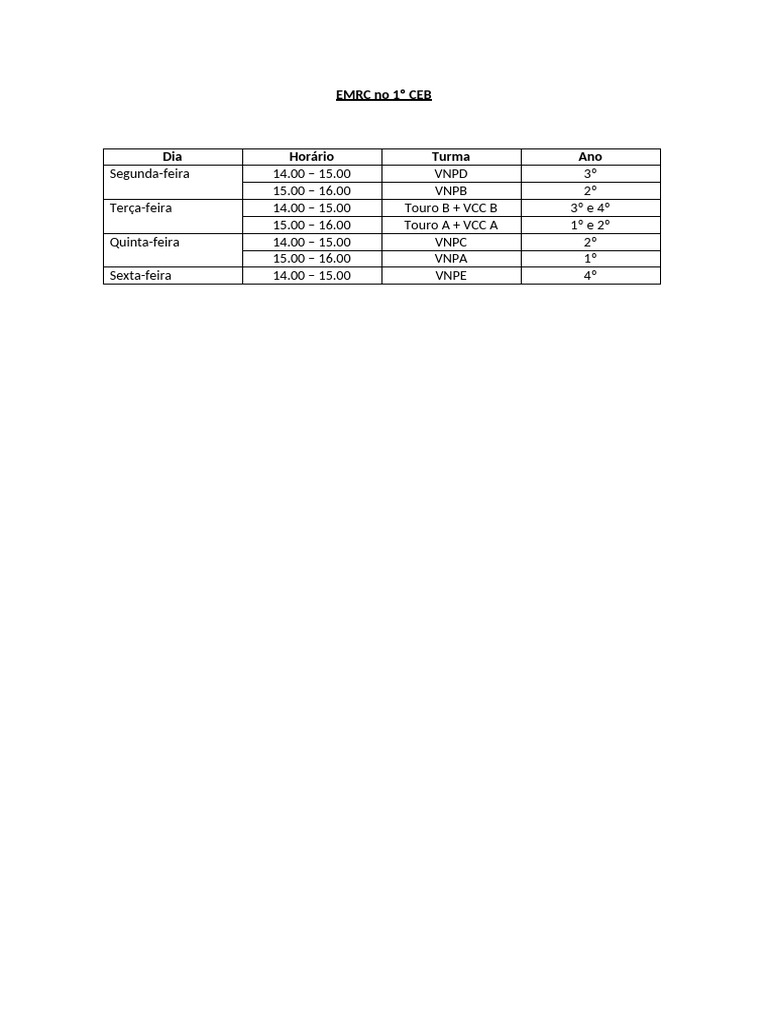 EMRC No 1º CEB | PDF