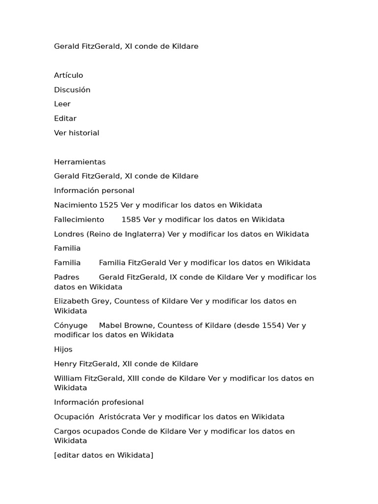 Gerald FitzGerald: El Conde Brujo | PDF | Tudor England | History