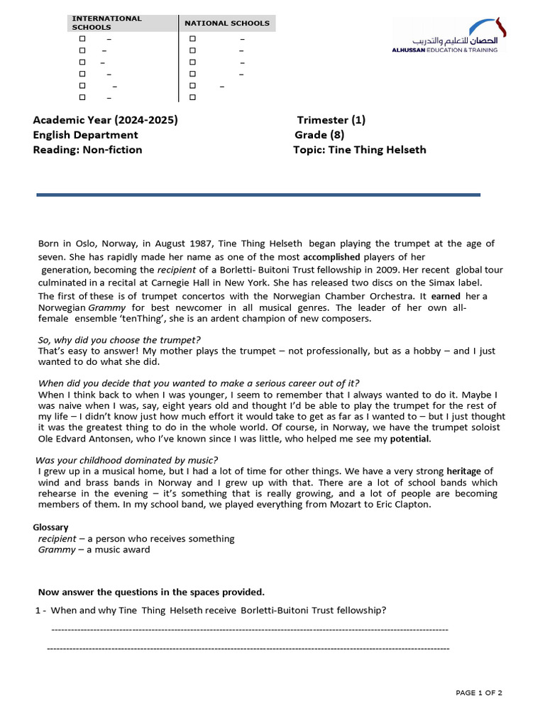 Reading Practice 2 | PDF