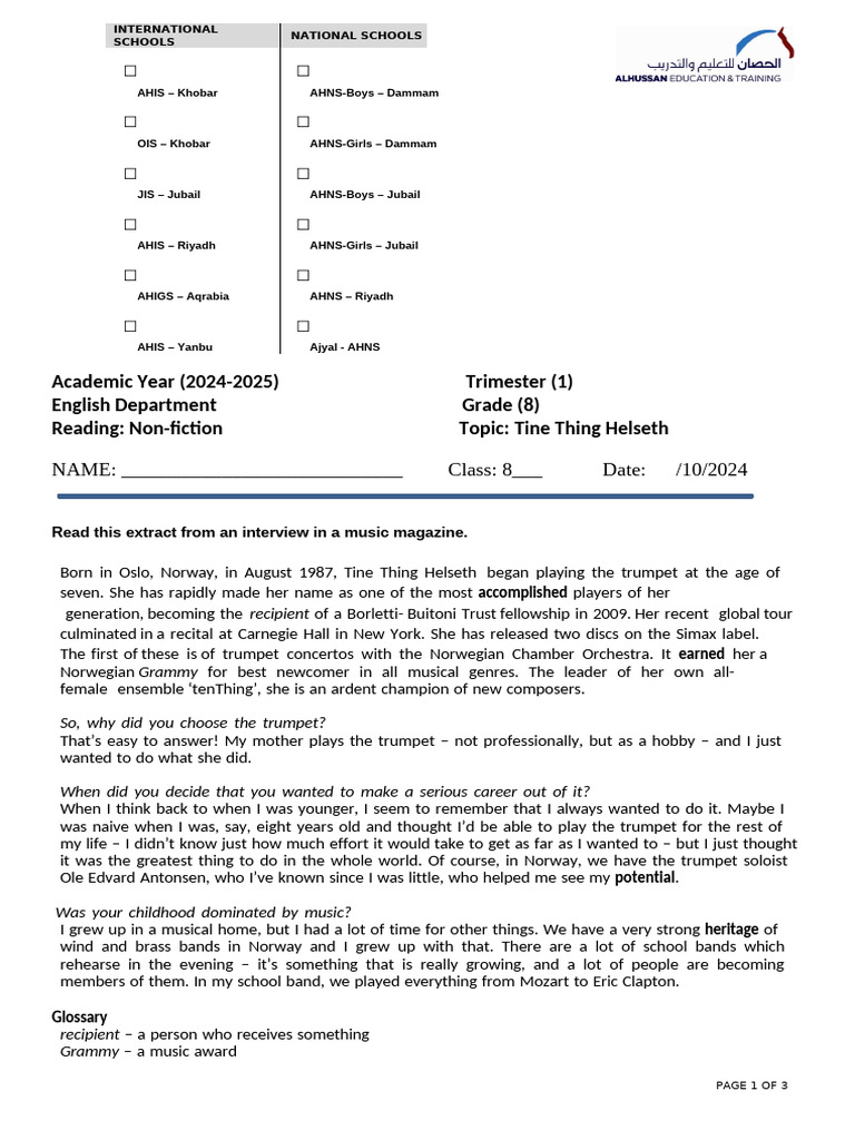 Reading Practice 2 | PDF