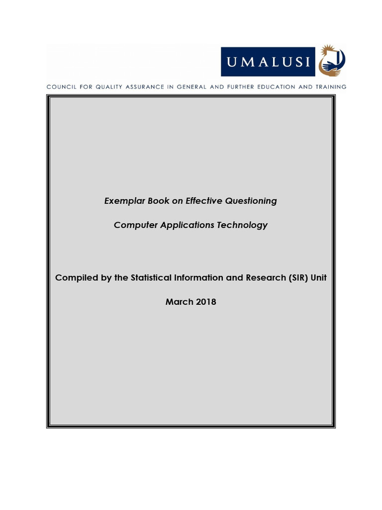 Computer Applications Technology March 2018 | PDF