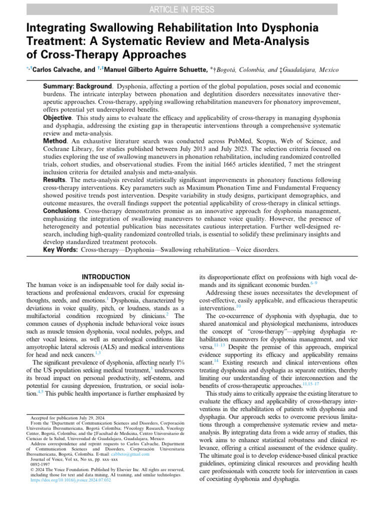 Systematic Review and Meta-Analysis of Cross-Therapy Approaches | PDF