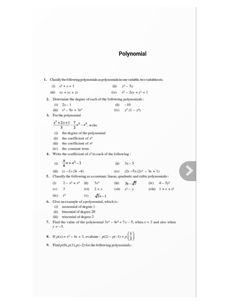 Maths l2 Polynomial | PDF