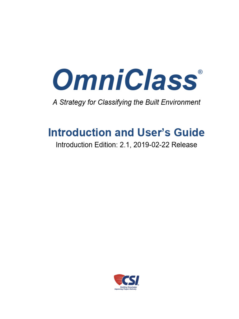 OmniClass_Main_Intro_2019-02-22 | PDF