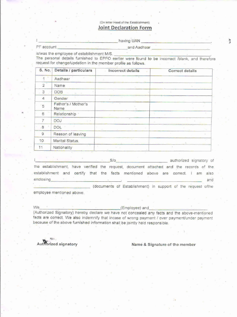 PF Joint Declaration | PDF