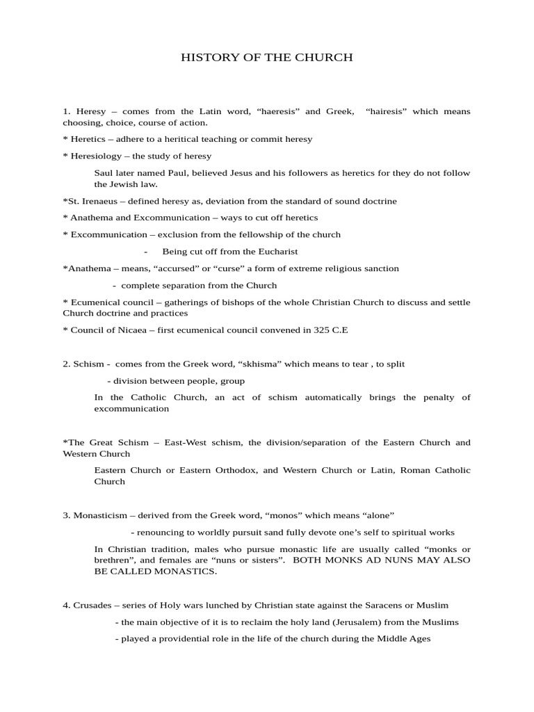 History of The Church | PDF