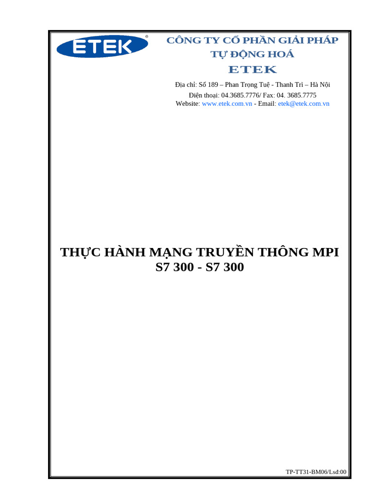 Bài 4-4 MPI S7 300 - S7 300 | PDF