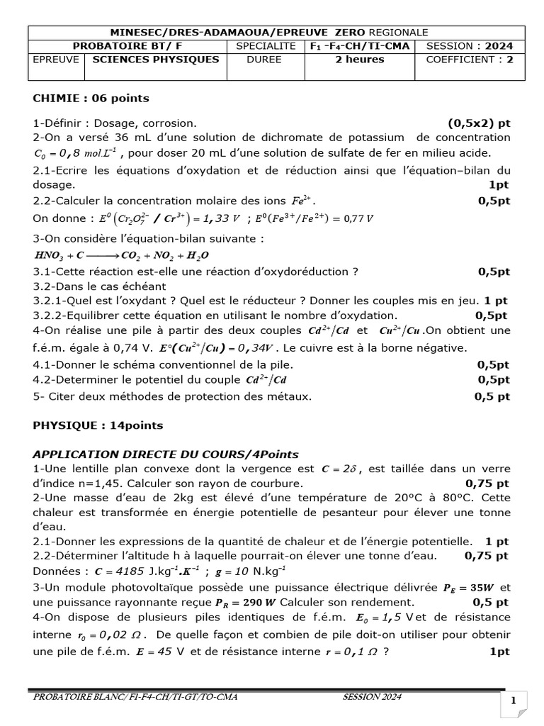 Prob Blanc-Ad SC Phy f1-f4 2024 | PDF
