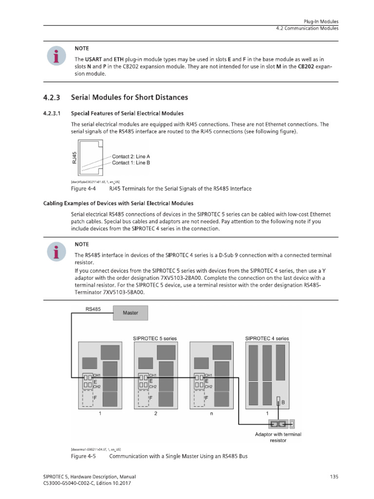 Rs485 Port Of Siemens Siprotech Relay Pdf