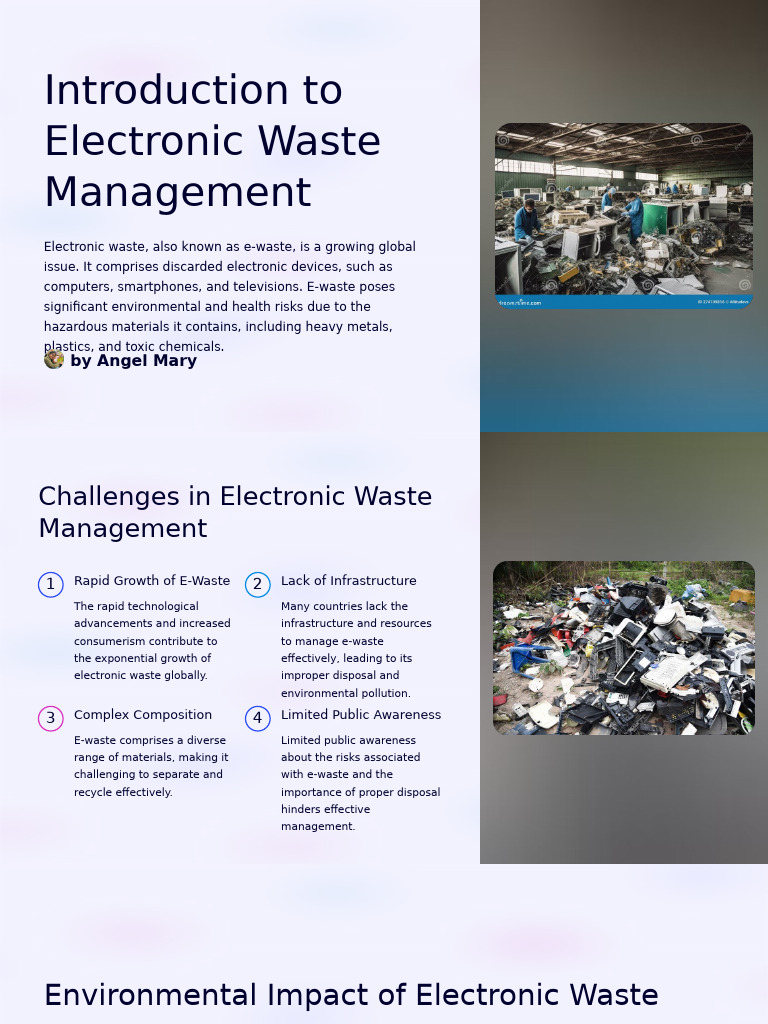 Introduction To Electronic Waste Management | PDF