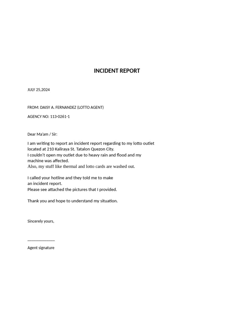 Incident Report | PDF