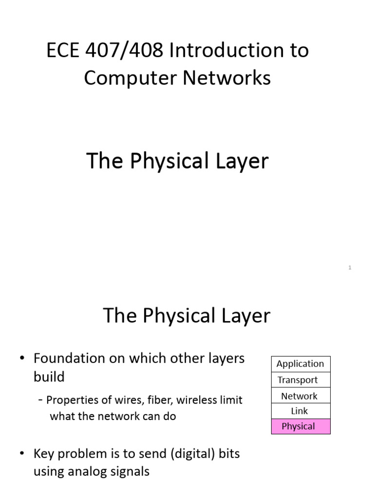 Physical Layer 1 | PDF