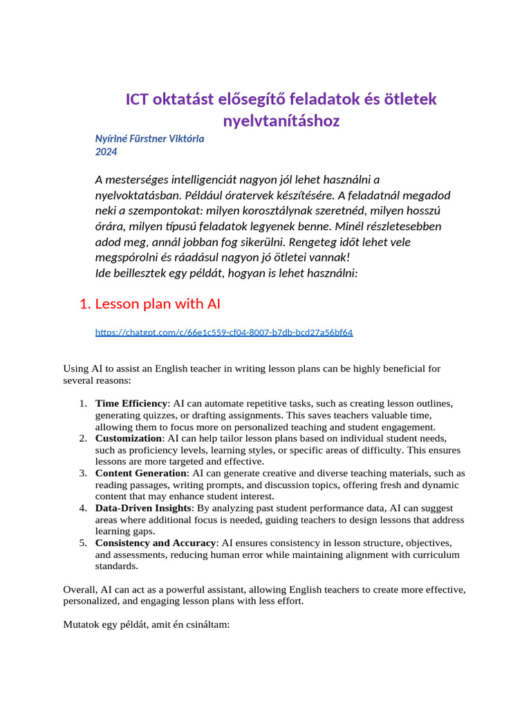 Lesson Plan With AI | PDF