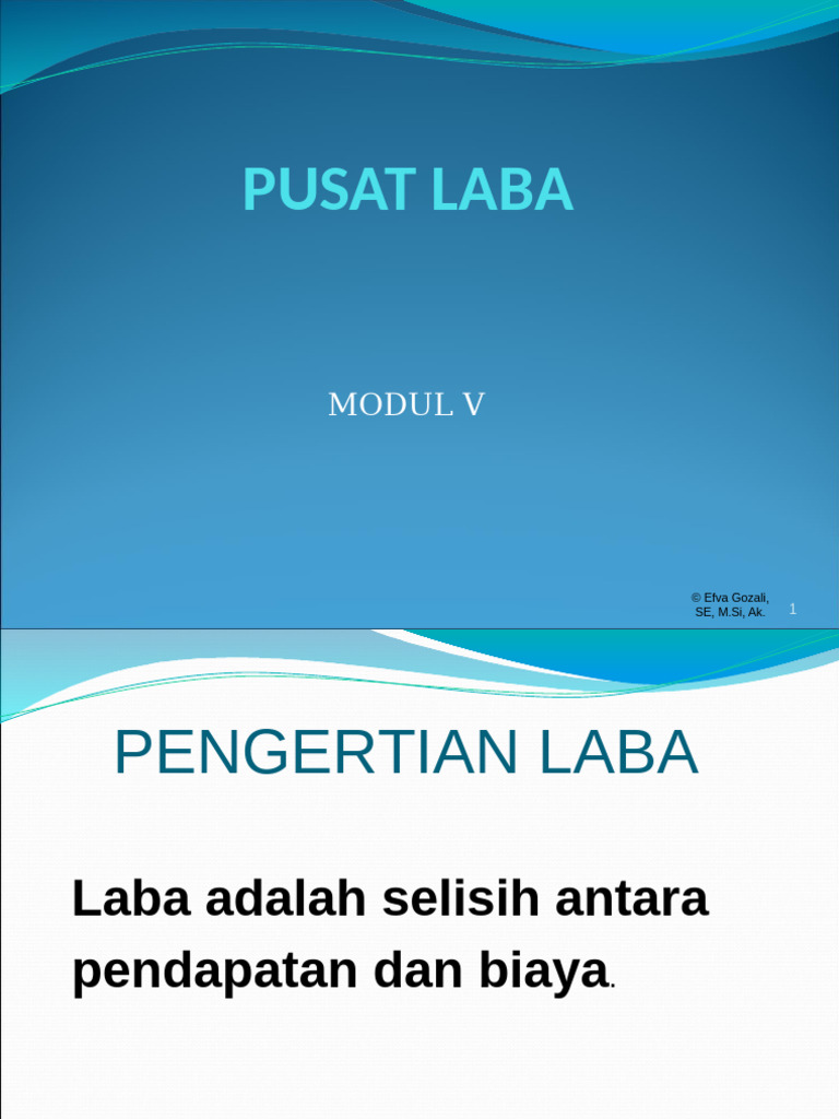 Modul V-Pusat Laba | PDF