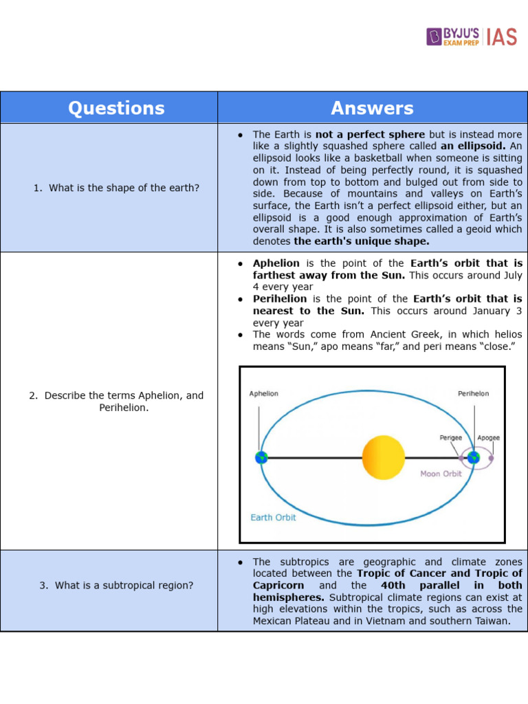 Introduction, Basics Latitudes, Longitudes, IDL, Earth | PDF | Apsis | Science & Mathematics