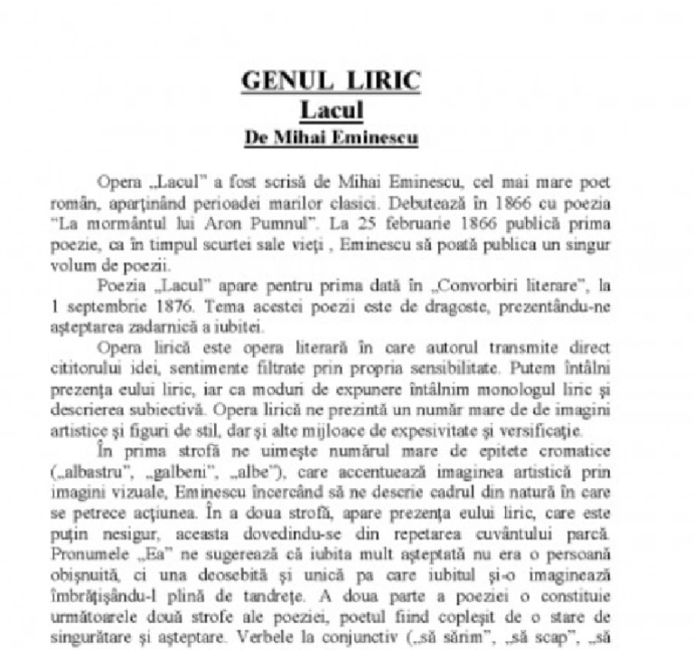 Genul Liric | PDF